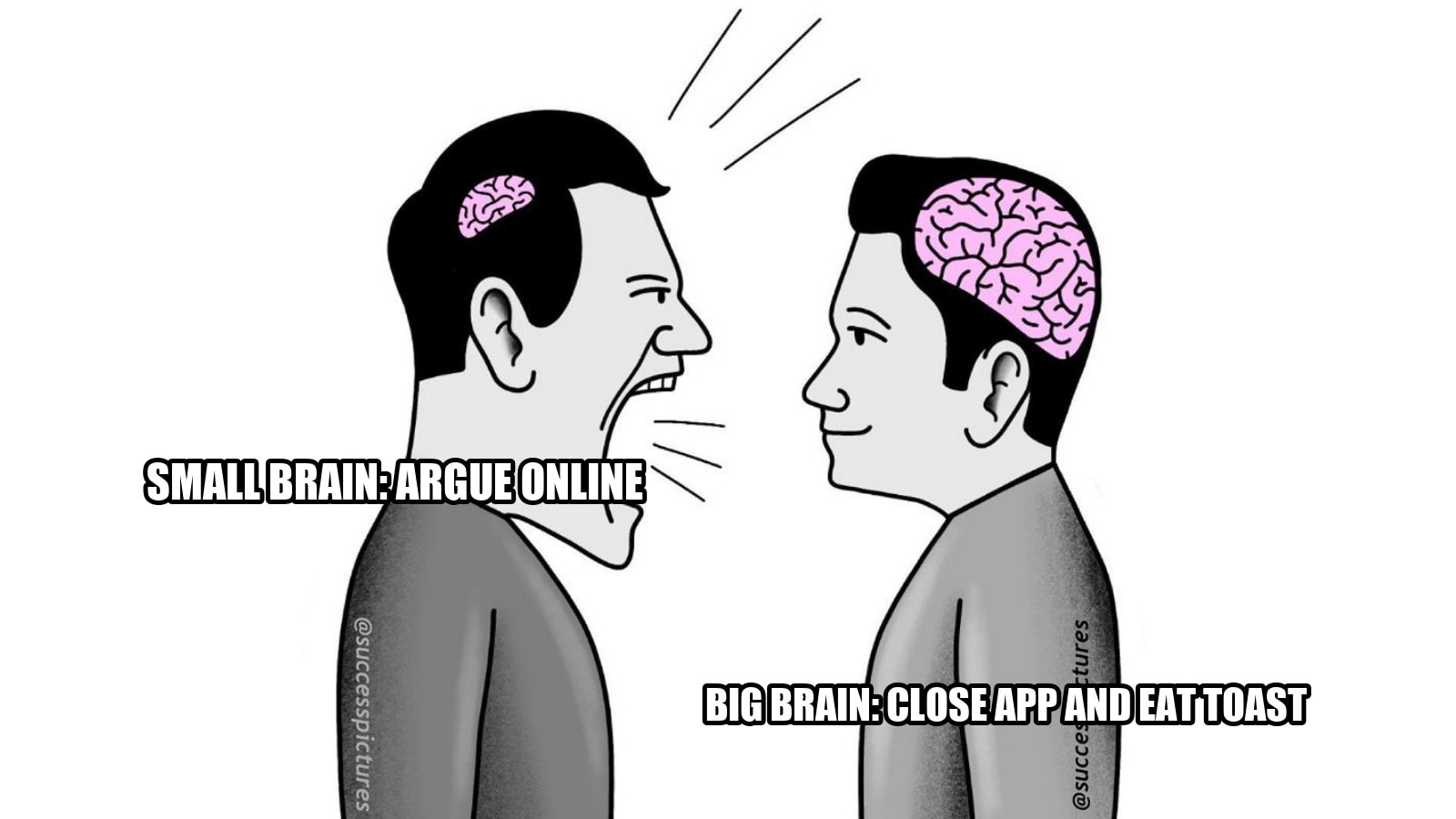 Small Brain Yelling At Big Brain Meme Template Memesio